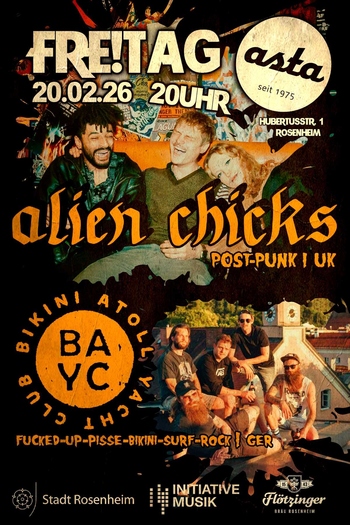 Live: Alien Chicks + BAYC spielen in der Asta