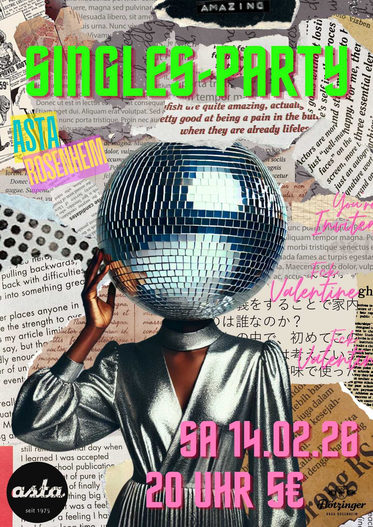 Singles-Party in der Asta Rosenheim